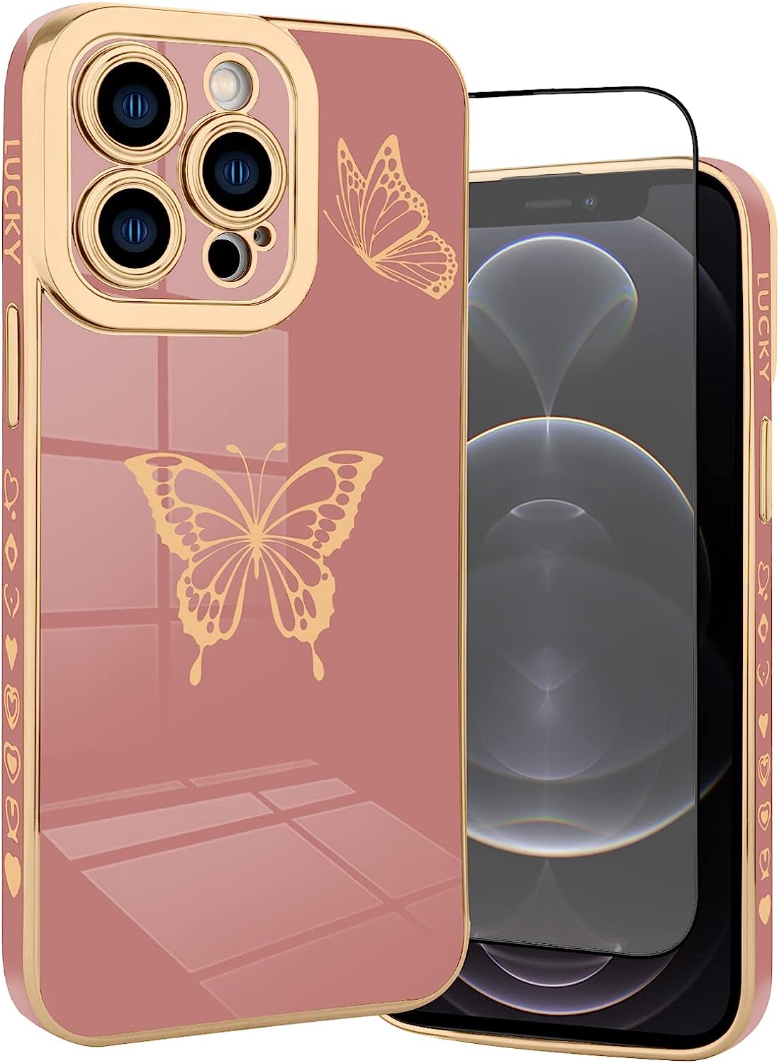 Designed for iPhone 12 Pro Max Case Cute Butterflies Design for Women ...