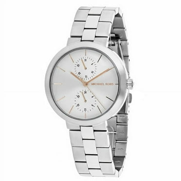 Michael Kors Women's Wren Black Wrist Watch with Stainless Steel ...