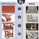Patio Slat Rocking Chair, HDPE Plastic Weather Resistant Porch Rocker ...