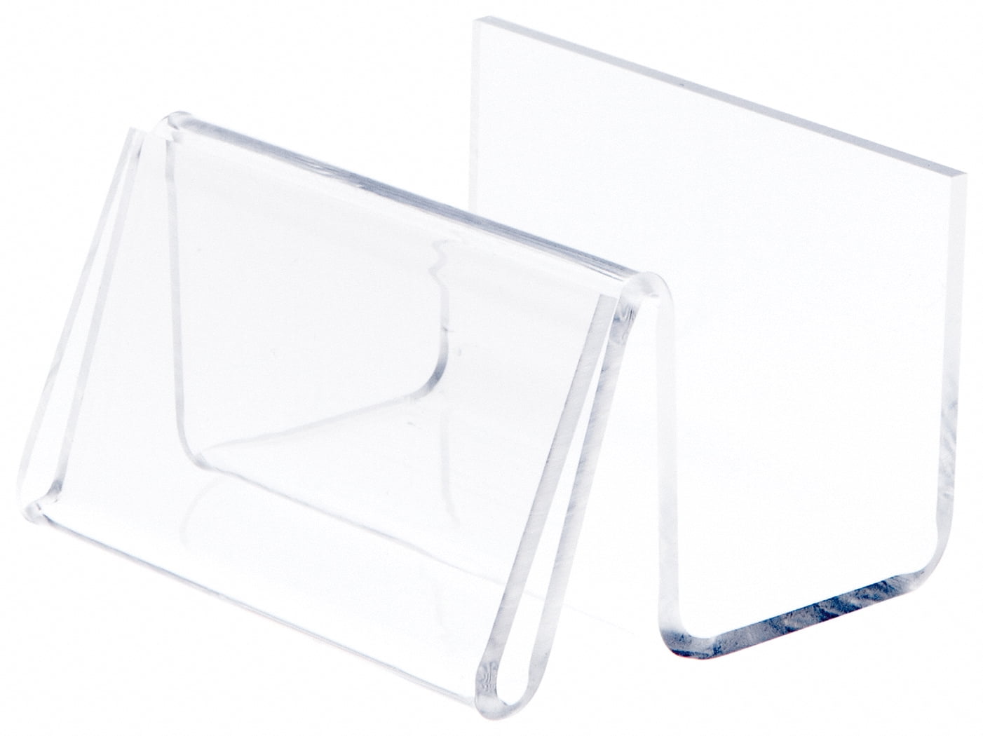 Plymor Clear Acrylic Deluxe Business Card Holder & Display (Horizontal), 3.5" W x 3" D x 2" H ...