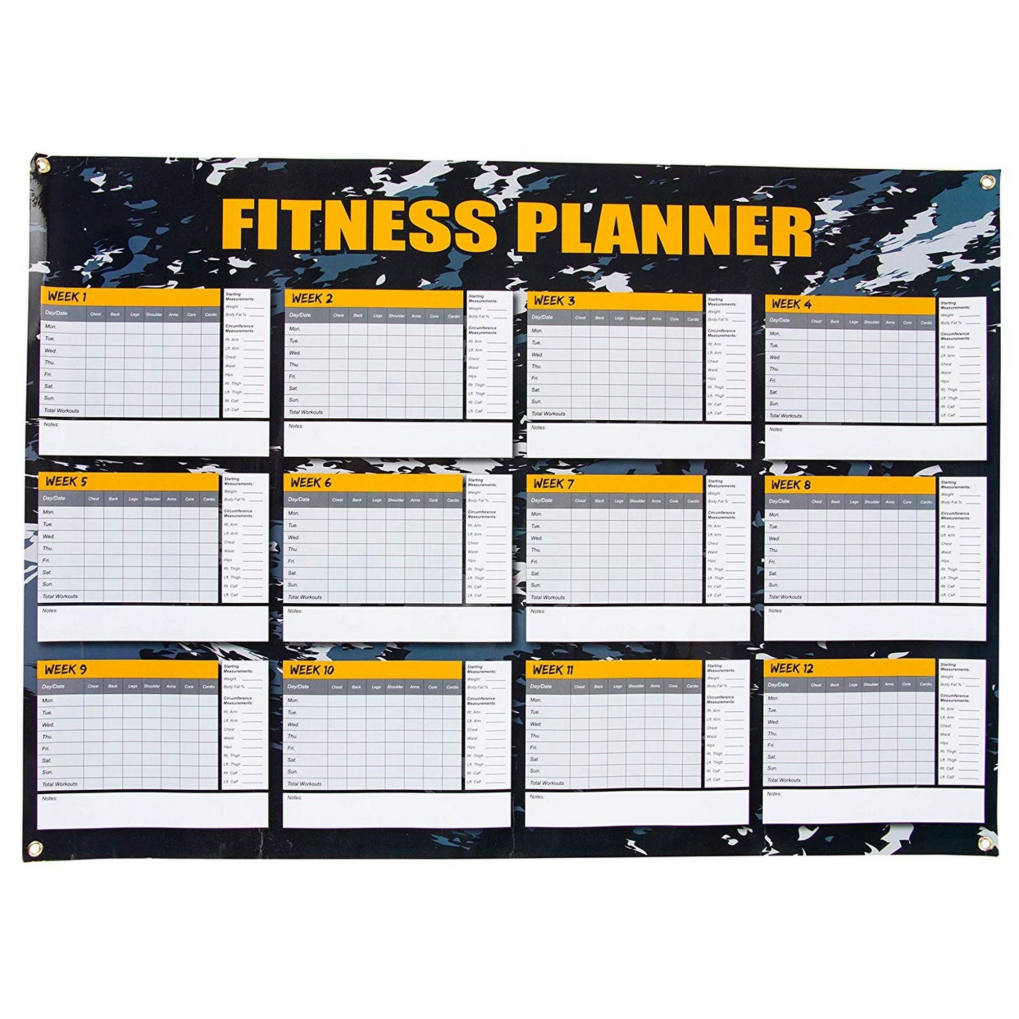 Dry Erase Weekly Planner 12 Weeks Fitness Planner For Workout Dry Erase Weekly Planner 12 Weeks Fitness Planner For Workout