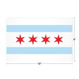 Chicago City Flag Thick Paper Sign Print Picture 8x12 - Walmart.com