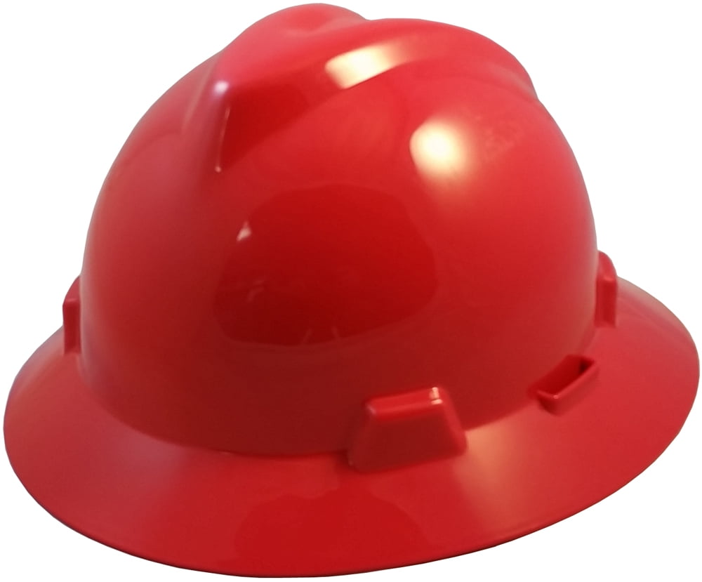 MSA V-Guard with Staz On Suspensions - Full Brim Hard Hats and Safety ...
