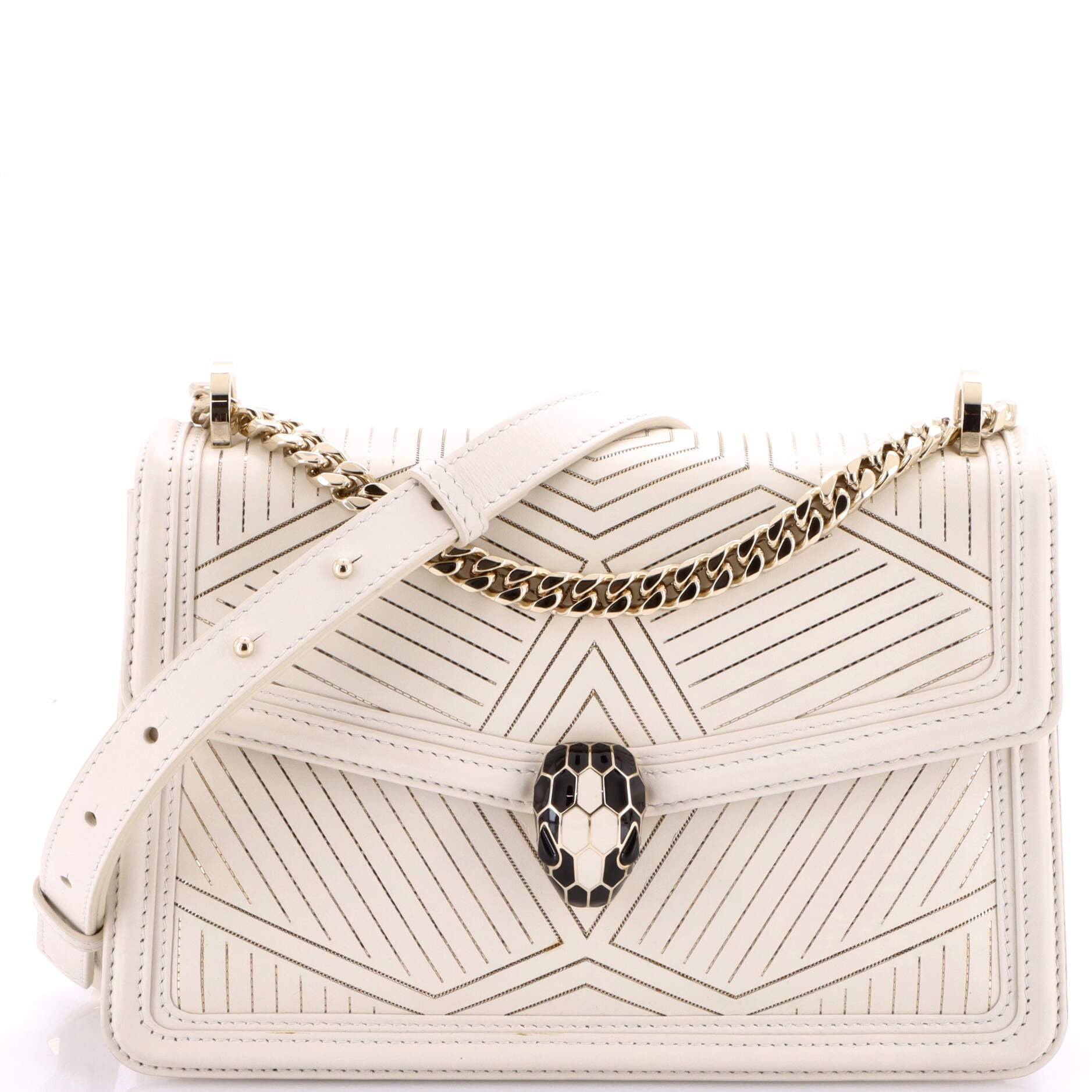 Pre-Owned Serpenti Diamond Blast Shoulder Bag Quilted Leather Small By ...