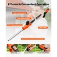 KFFKFF Cordless Pole Hedge Trimmer, 20V Electric Bush Trimmer with 18 ...