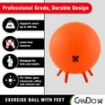 CanDo Deluxe ABS Inflatable Exercise Ball, Yellow, 17.7 Inch - Walmart.com