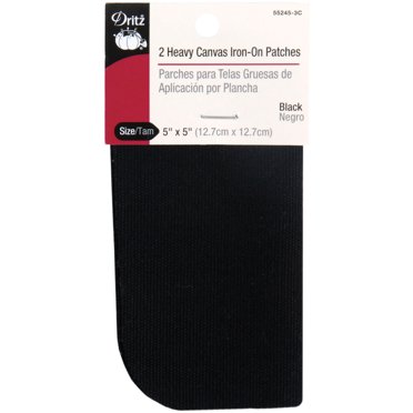 Iron-On Patches 5"X5" 2/Pkg-Black - Walmart.com