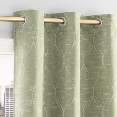 Sun Zero Alaster Geometric Ogee 100% Blackout Grommet Curtain Panel, 40 ...