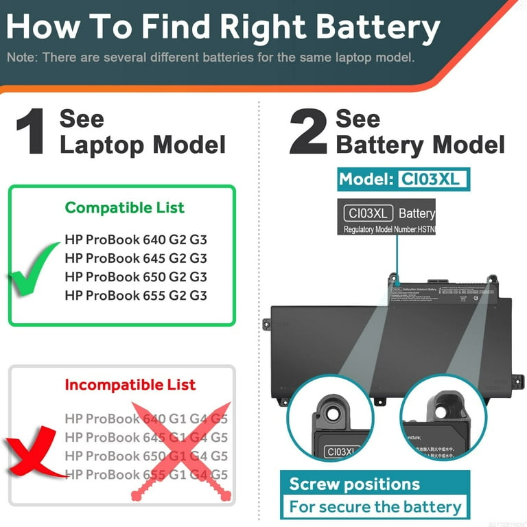 Notebook Hp 250 CMOS RTC Battery For HP Probook 640 G2 650 G2 645 G2 ...