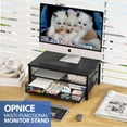Computer Monitor Stand Riser, Desk Organizer with Drawer, Printer ...