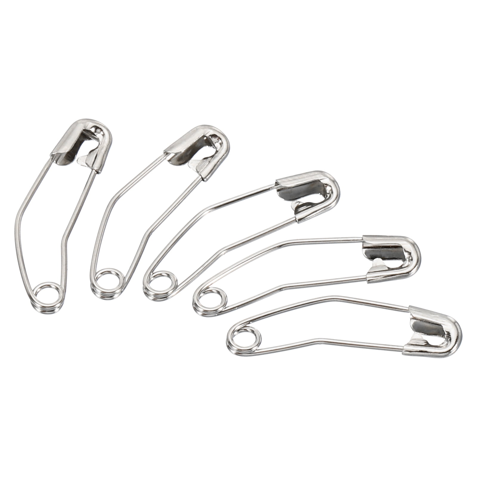 Uxcell Safety Pins 0.91 Inch Metal Nickel Plated Curved Sewing Pins ...