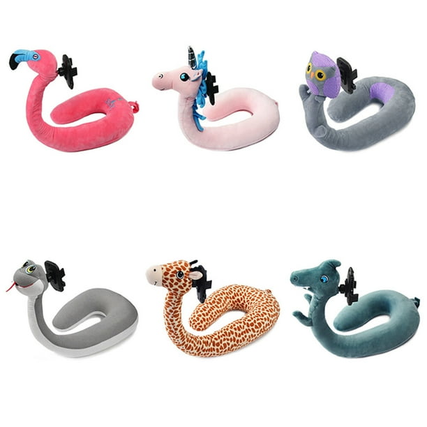 Amdohai Neck Pillow Phone Holder Cute Cartoon Flexible U-Shape Neck ...