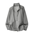 Ceisia Men Lightweight Stand Collar Windbreaker Jacket Full Zip Outdoor ...