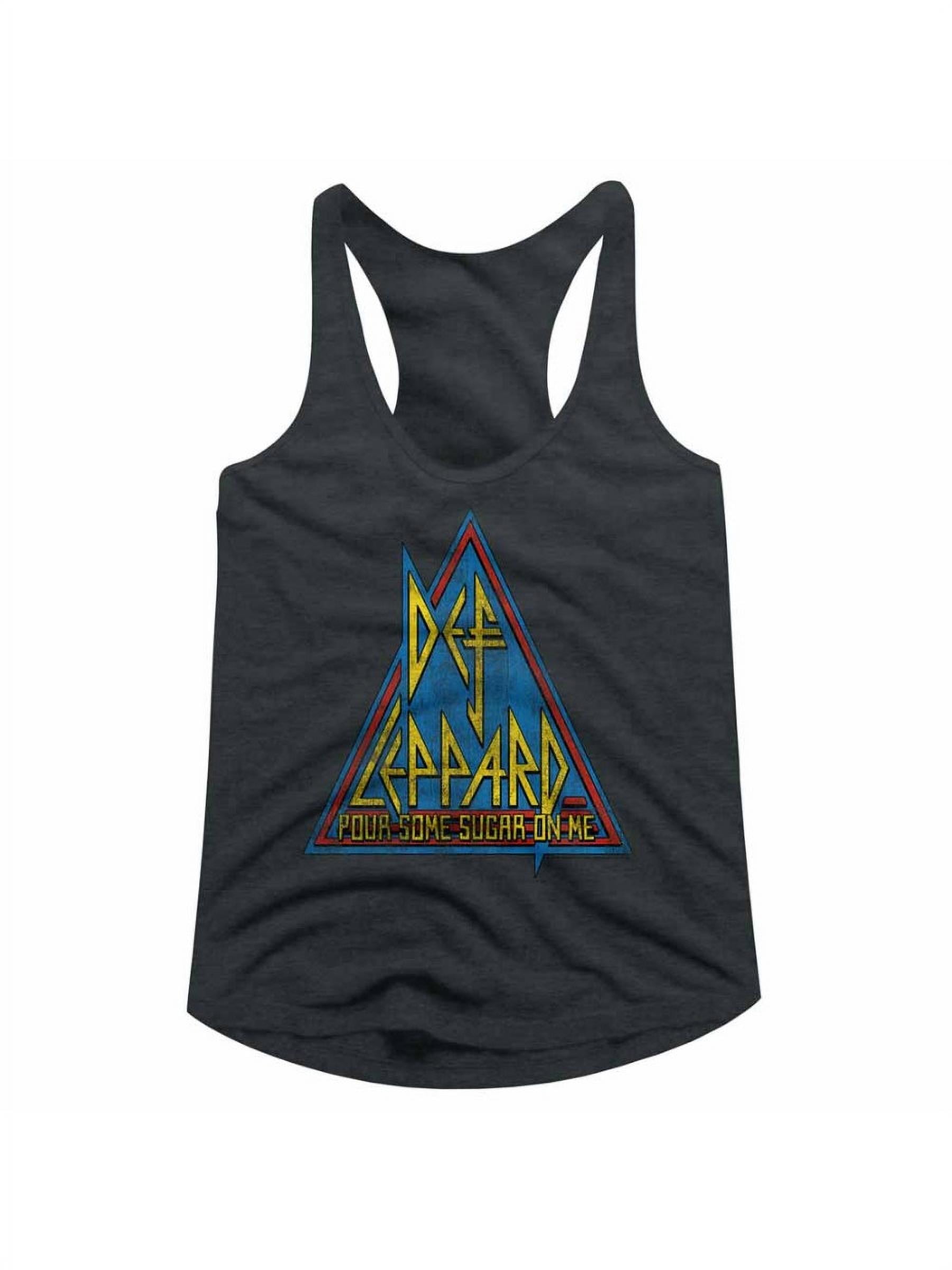 Def Leppard 1980's Heavy Metal Band Primary Triangle Womens Racerback ...