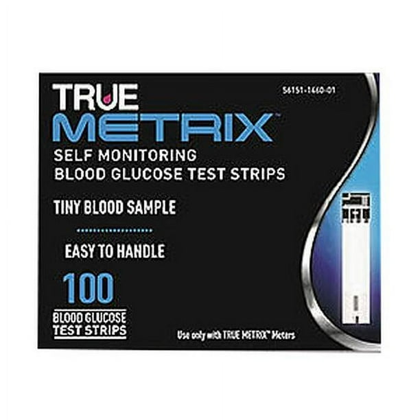 Tiras reactivas de glucosa en sangre True Metrix 100 tiras | Walmart en ...