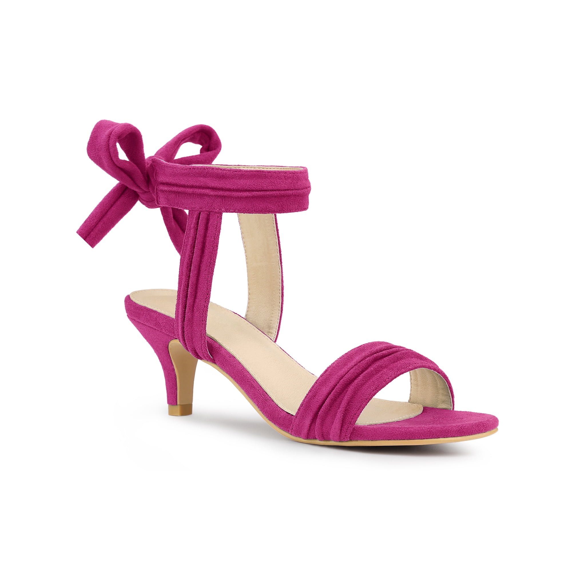 Click here for Blissful Step Women Open Toe Ankle Bow Tie Mid Hee... prices