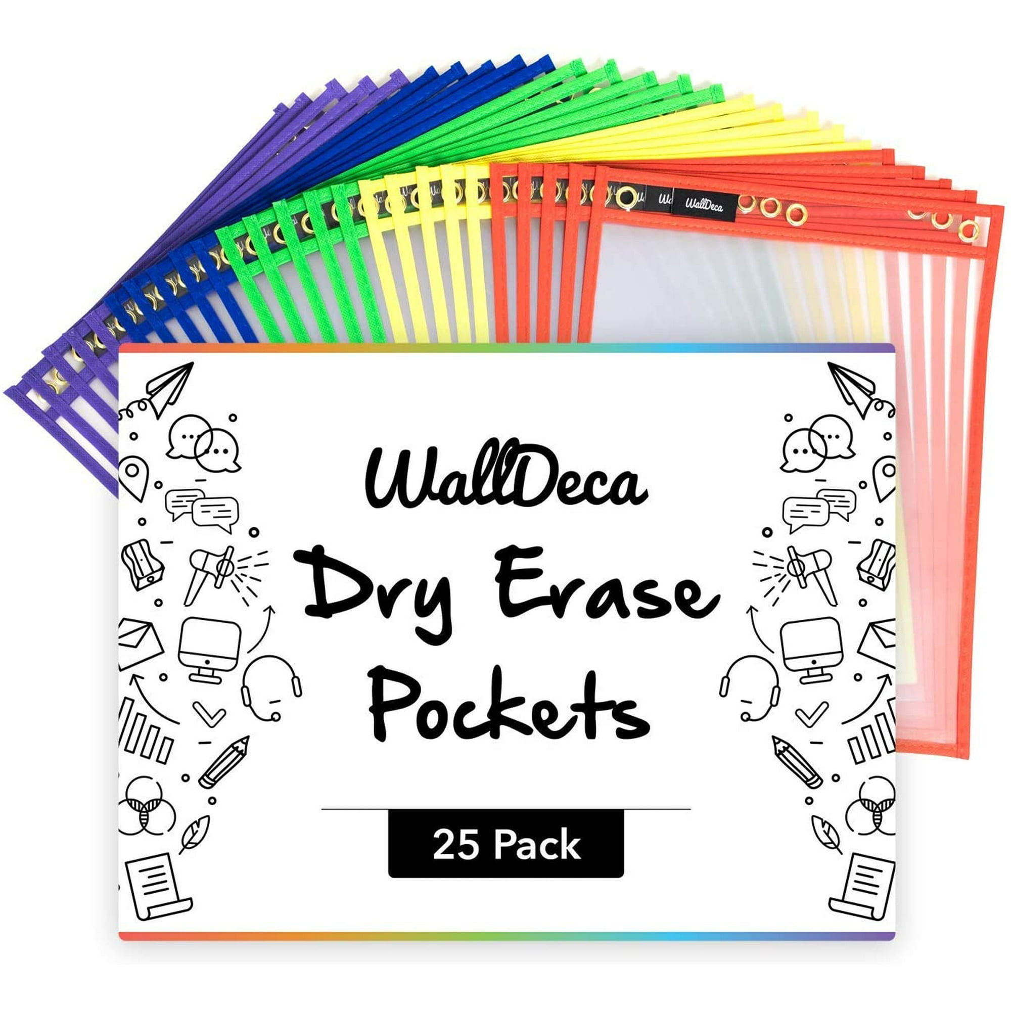 Click here for Walldeca Dry Erase Pocket Sleeves Assorted Colors... prices