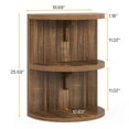 Tribesigns Half Round End Table, 3-Tier Side Table with Storage, 19.68 ...