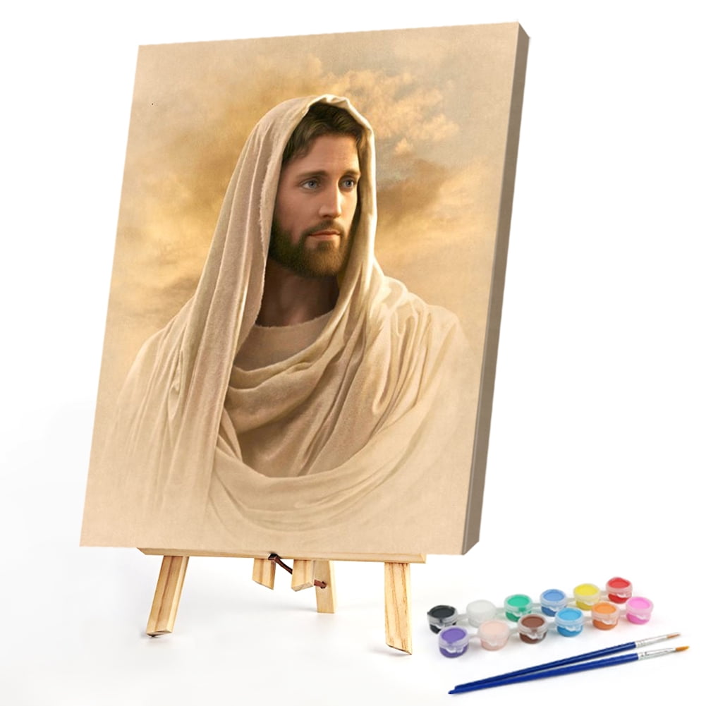 Cuadros Decorativos Pintado a mano sobre lienzo DIY religión Jesús ...