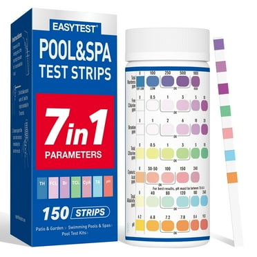 Swimming Pool Test Strips - 7 In 1 Water Quality Test Paper for ...