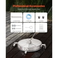18" Stainless Steel Surface Cleaner, 4000 PSI, 1/4" Quick Connector, 2 ...