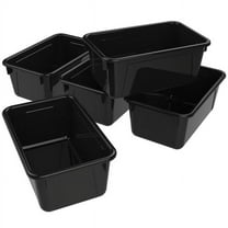Storex Plastic Cubby Bin, Kids' Craft and Supply Storage, Clear, 5-Pack ...
