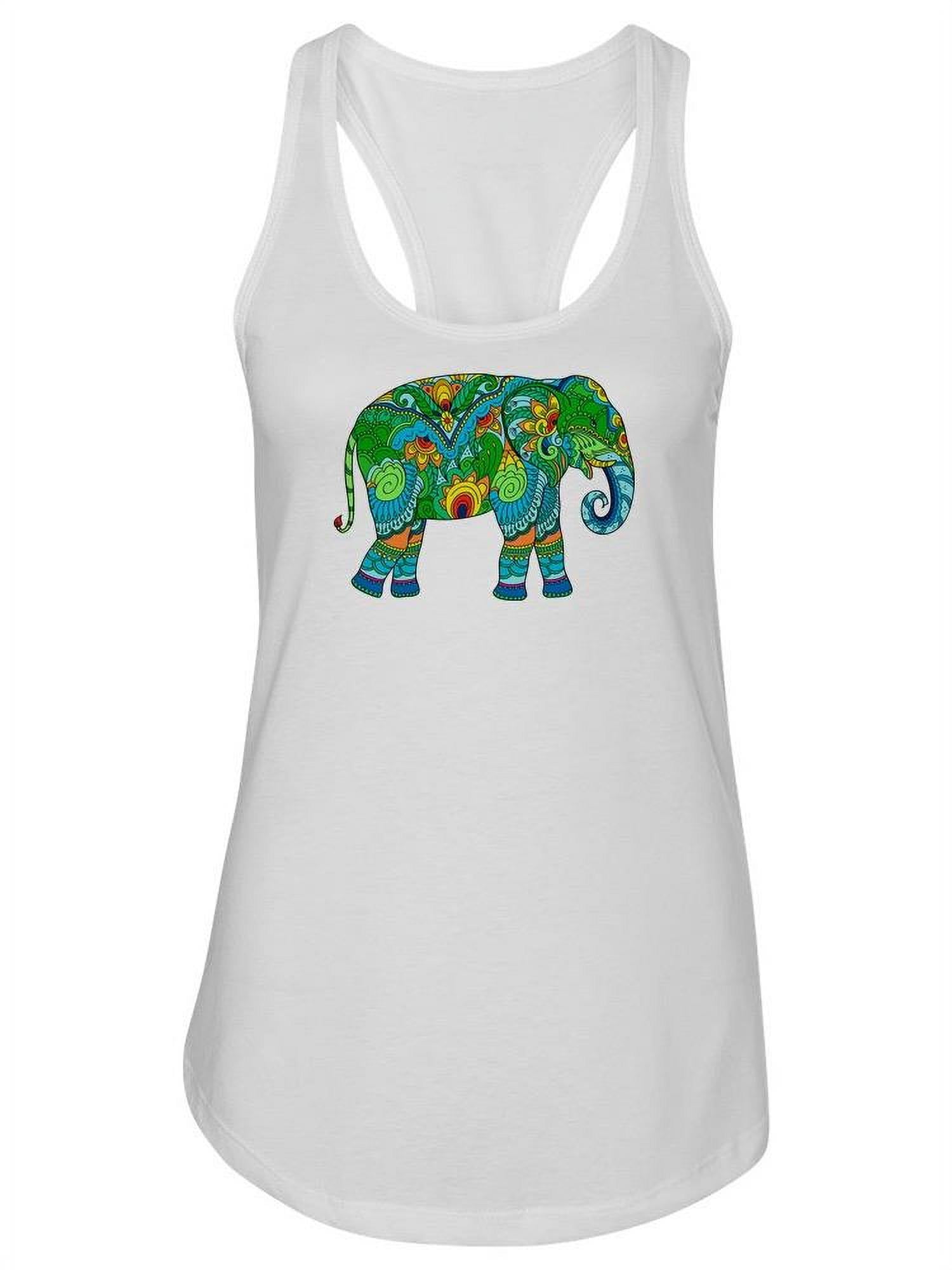 Colorful Zentangle Elephant Tank Women -Image by Shutterstock, Female ...