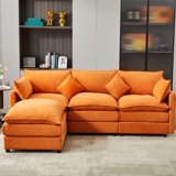 Modular Sectional Sofa, 3-Seater Sofa, Modern L-Shaped Sofa for Living ...