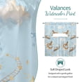 Blue Cartoon Kitchen Curtains Sets 36 Inch Length with Valance, Star ...