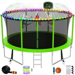 Devoko 12 ft Trampoline with Safe Enclosure Net Patio Fitness Jumping ...