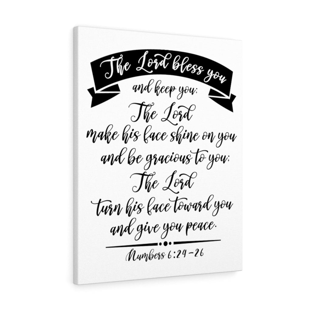 Scripture Walls The Lord Bless You Numbers 6:24-26 Bible Verse Canvas ...
