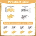 100Pcs 2 Colors Tibetan Style Alloy Charms Book Mixed Color 11x12x3.5mm ...