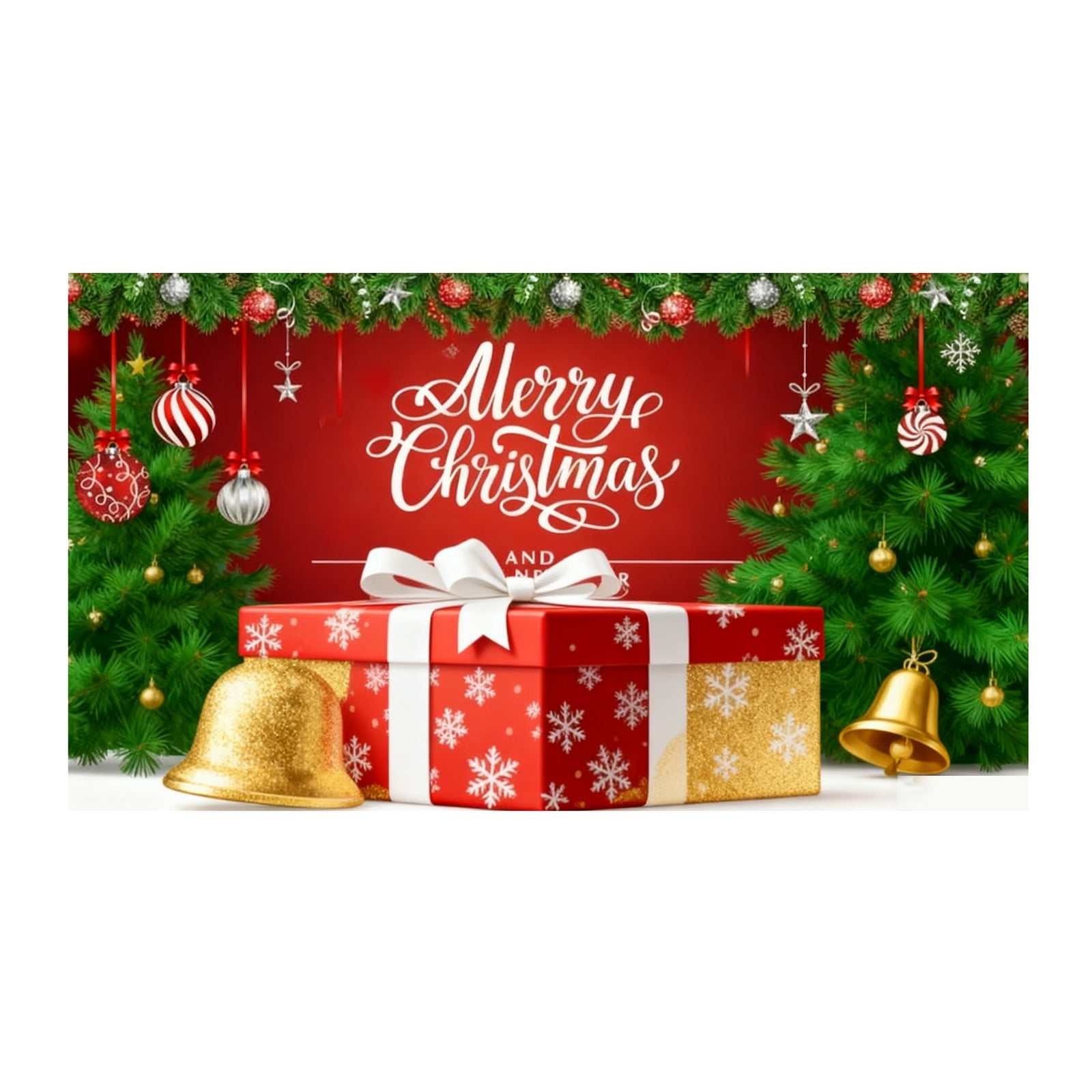 Gran pancarta navideña para puerta de garaje, extra ancha, para fiestas ...