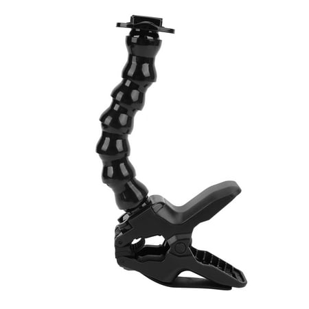 Action Camera Flexible Clamp Mount with Adjustable 8 Section Gooseneck ...