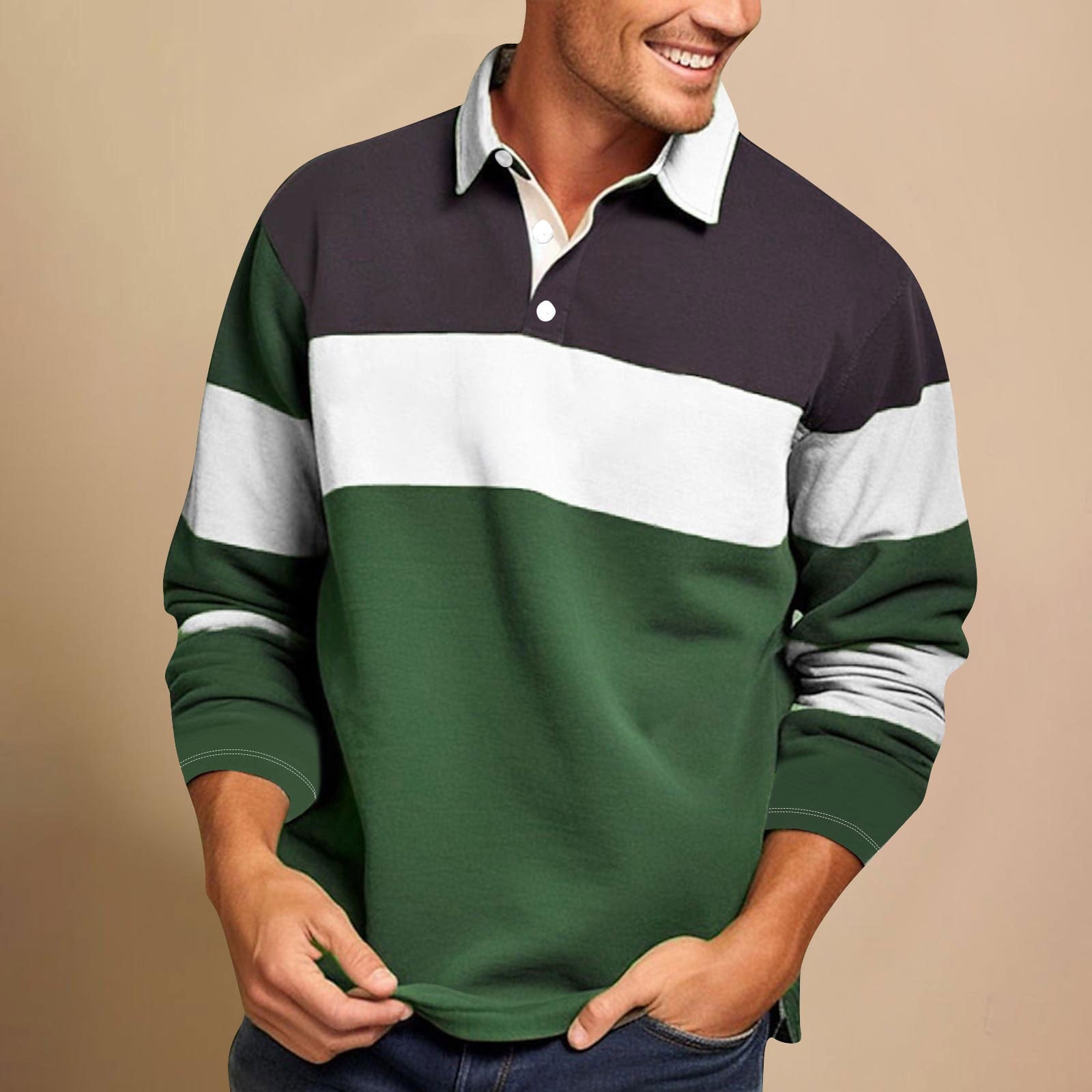 Click here for Peorpel Color Block Mens Golf Shirts Trendy 2025 L... prices