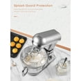 FOHERE Electric Mixer, 6 Speeds, 5.5 Quart Bowl, Double Dough Hook ...