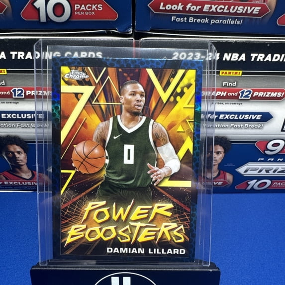 2023-24 Topps Chrome Damian Lillard #PB-14 Blue Basketball Refractor ...