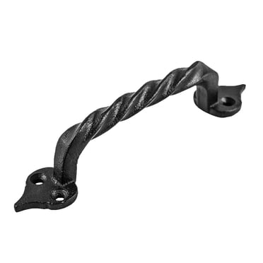 Cosmas 7119FB Flat Black Country Style Cabinet Hardware Ribbed Handle ...
