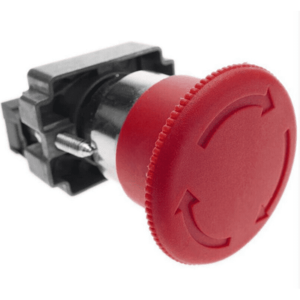 Push button for emergency stop 22mm 1NC 400V 10A with mushroom lock 40mm - Walmart.ca