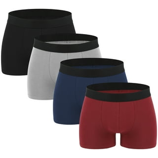 MIZOK Men's Breathable Mesh Underwear Sexy Boxer Briefs Trunks White L ...