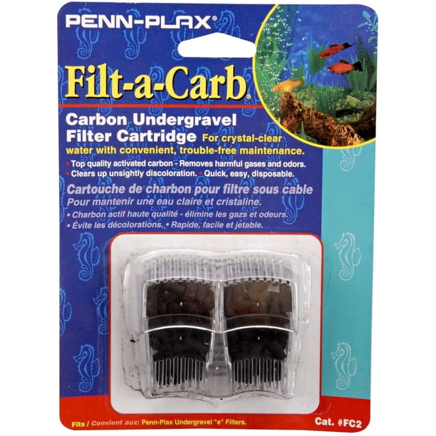 Penn-Plax Filt-a-Carb Replacement Activated Carbon Media Cartridges ...