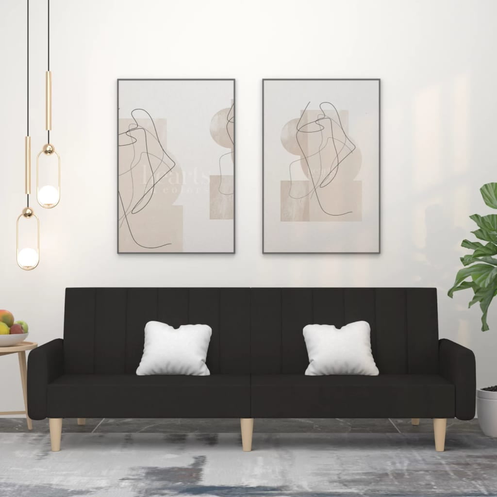 Click here for Vidaxl 2-Seater Sofa Bed Black Fabric prices