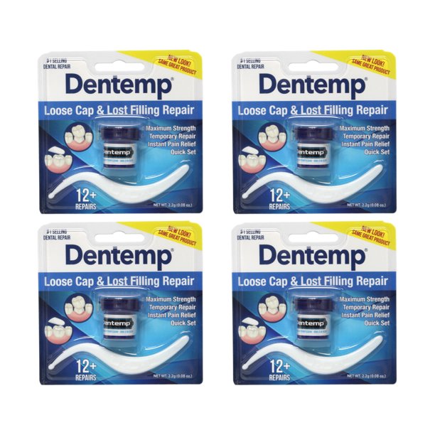 4 Pack Dentemp O.S. One Step Caps and Fillings Repair 12+ Repairs 2.2 ...