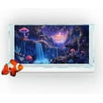 Galaxy Space Planet Aquarium Background, Waterfall Landscape Tapestry ...