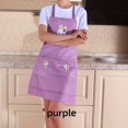 1pc Plaid polyester kitchen apron with cute rabbit design, made of ...