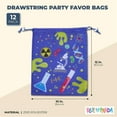 Drawstring Favor Bags for Kids Science Birthday Party (10 x 12 in, 12 ...