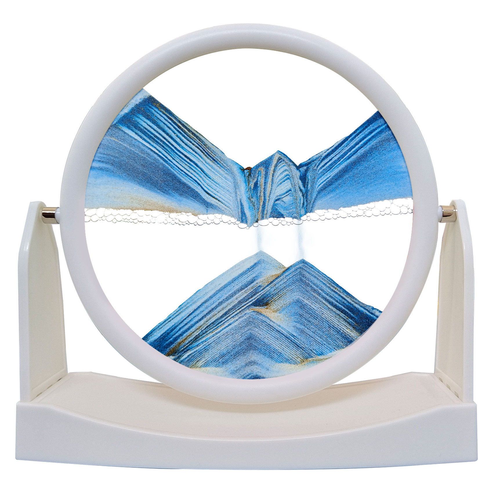 Aoderun Moving Sand Art Picture Round Glass Sand Art Liquid Motion ...