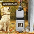 Small Trash Can with Lid-5L/1.3 Gal, Outdoor Dog Poop Garbage Can ...
