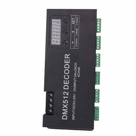 Digital Display Decoder,24 Channel DMX Decoder LED Decoder Dimmer DM ...