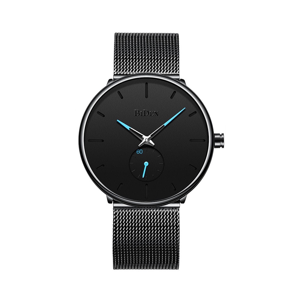BIDEN Men Fashion Business Watch Ultra Thin Big Dial Wrist Watches ...